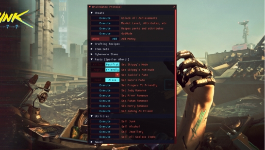赛博朋克2077 （已支持中文）Braindance Protocol 超梦协议 修改器 Mod 2.0.2 下载 | 3DM Mod站