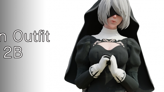 尼尔：机械纪元 2B - Nun Outfit Mod b0.9 下载 | 3DM Mod站