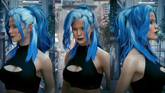 赛博朋克2077 凌乱的马尾和发髻 - 女V发型包 Mod 1.0 下载 | 3DM Mod站