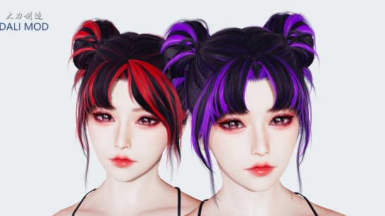 AI 少女 大力MOD-分享24-丸子头发型X2 AI HS2相通 Mod 1.0 下载 | 3DM Mod站