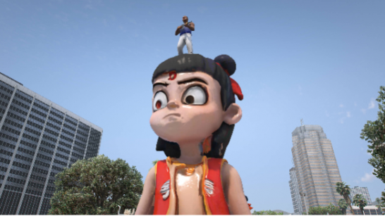 侠盗猎车手系列 GTA5高质量雕像MOD模组-哪吒瘦高高 Mod 1.0.0 下载 | 3DM Mod站