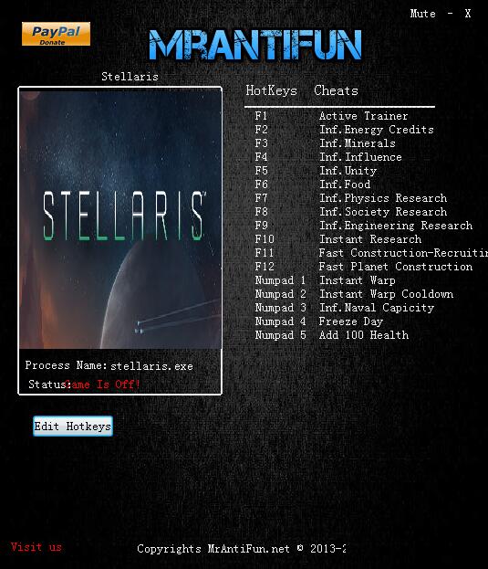 群星 群星 v2.0十六项修改器[MrAntiFun] Mod v2.0 下载 | 3DM Mod站