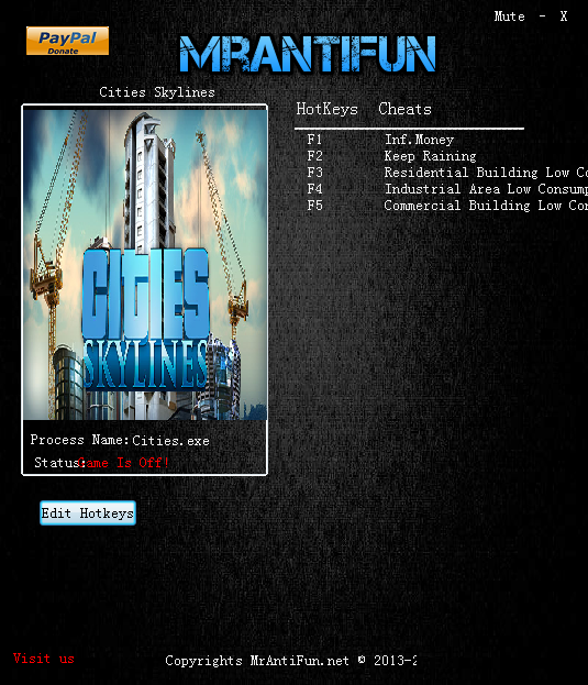 城市：天际线 城市：天际线 v1.7.0五项修改器[MrAntiFun] Mod 1.7.0 下载 | 3DM Mod站